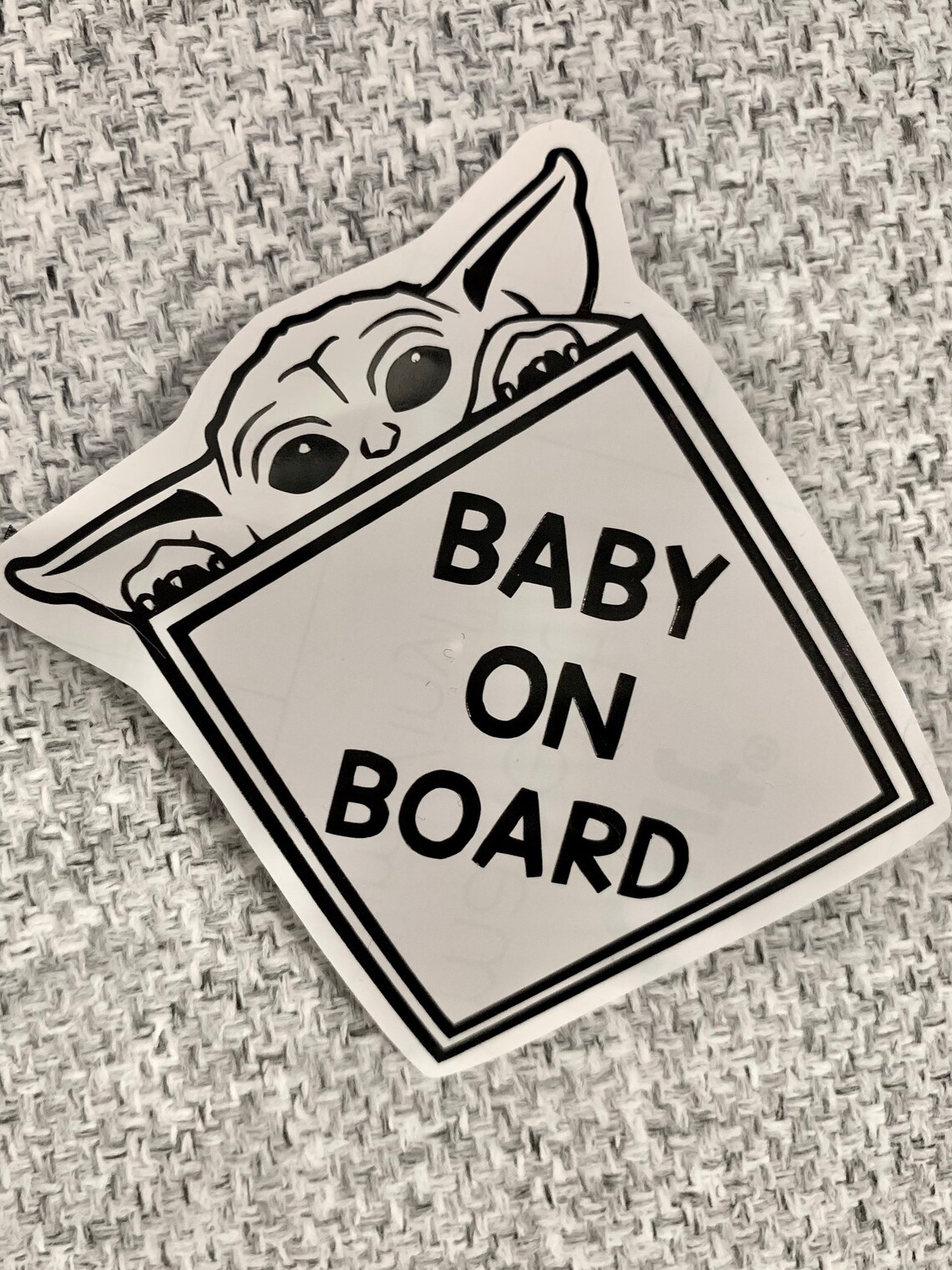 Baby Yoda Baby on Board Vinyl Decal - Etsy