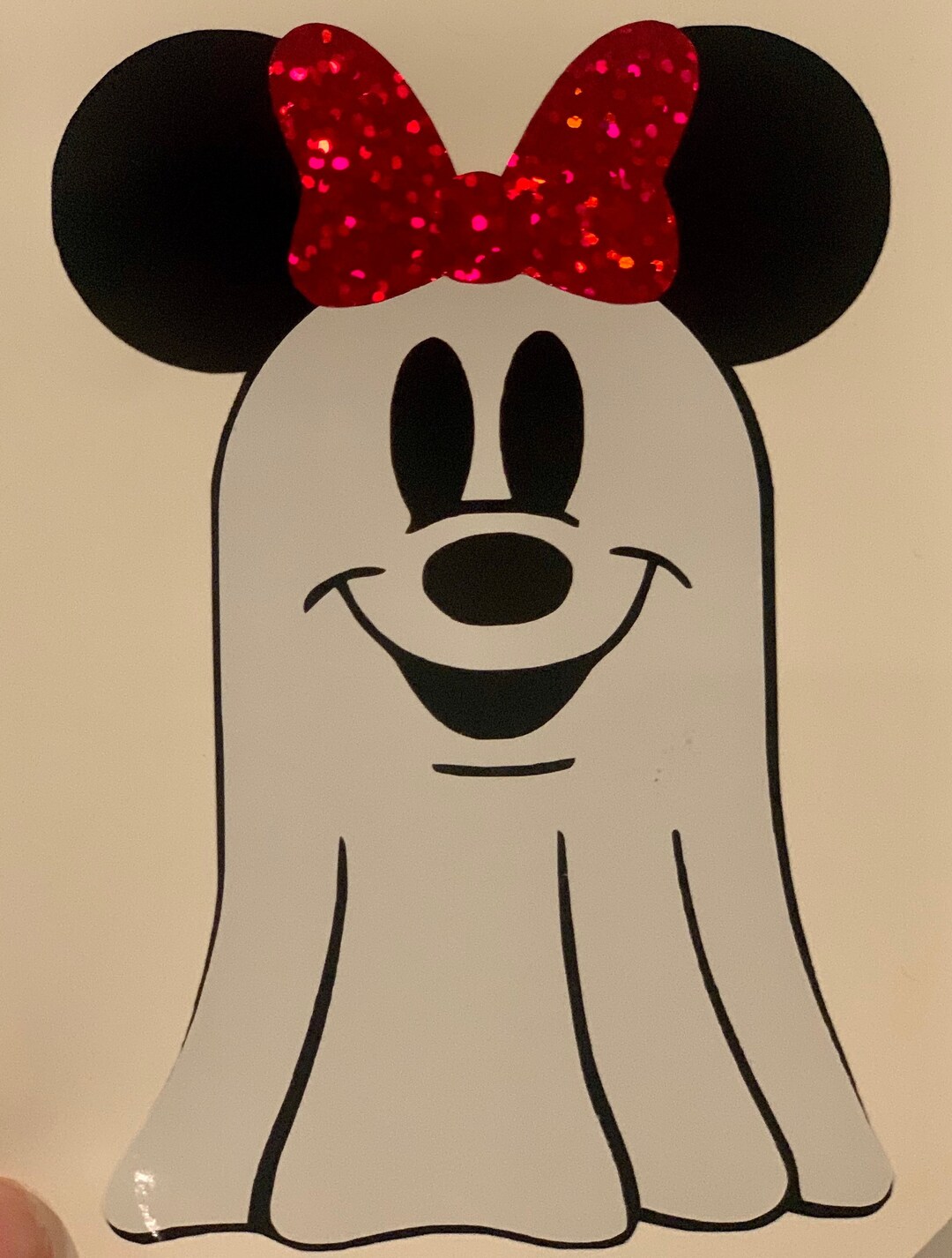 Minnie or Mickey Ghost Decal - Etsy