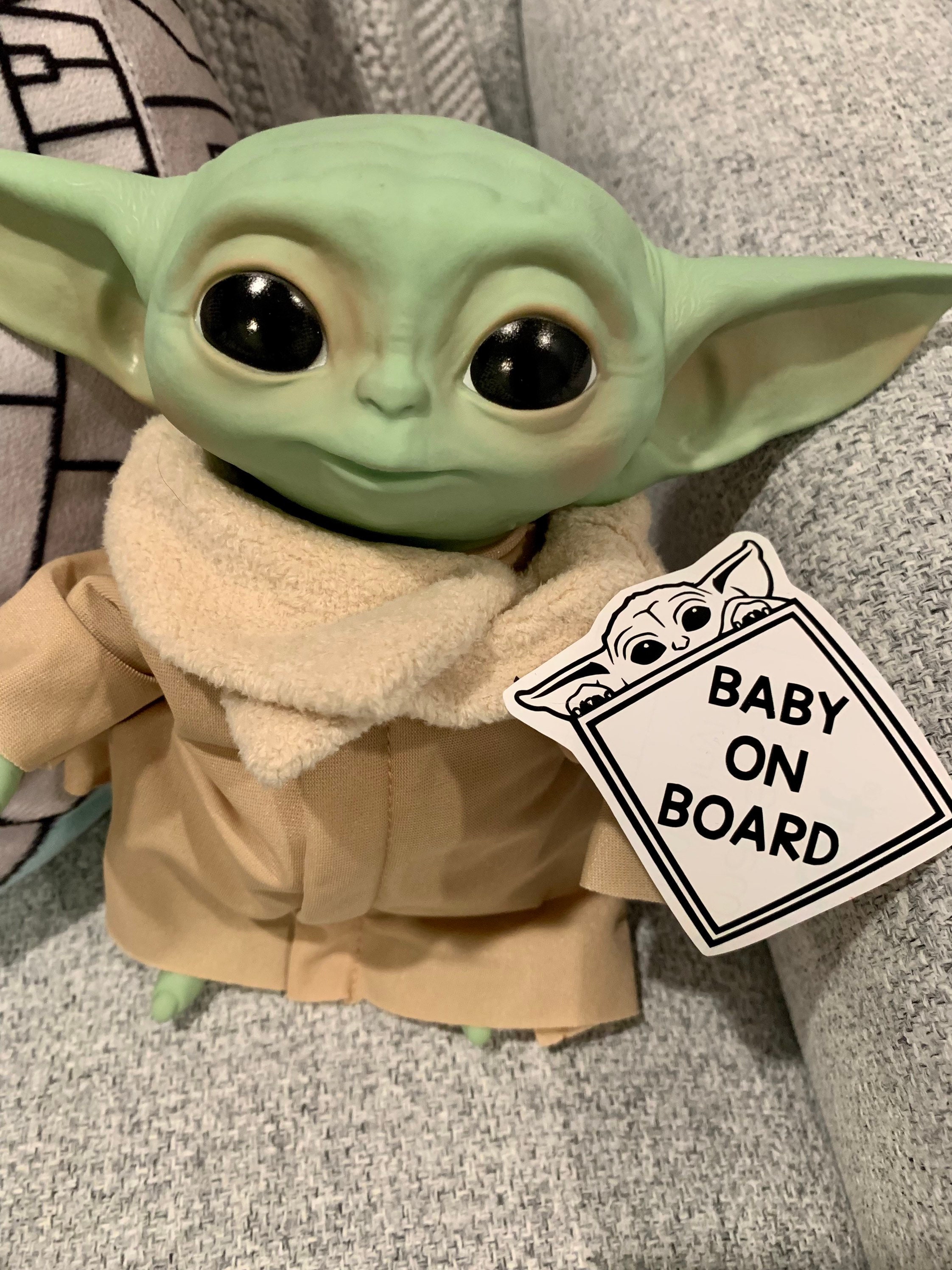 Baby Yoda Baby on Board Vinyl Decal | Etsy