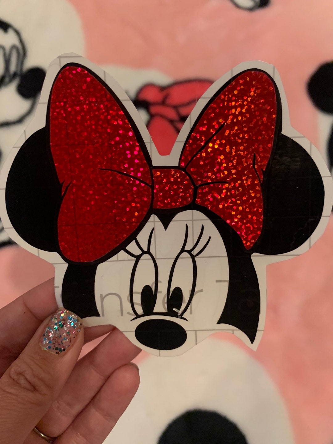 Red Bow Minnie Mouse Vinyl Decal - Etsy