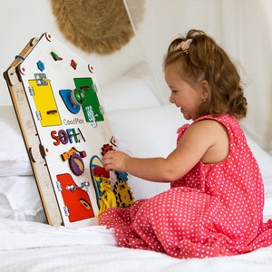 Name Puzzle Busy Board for First Birthday Gift Wooden - Etsy