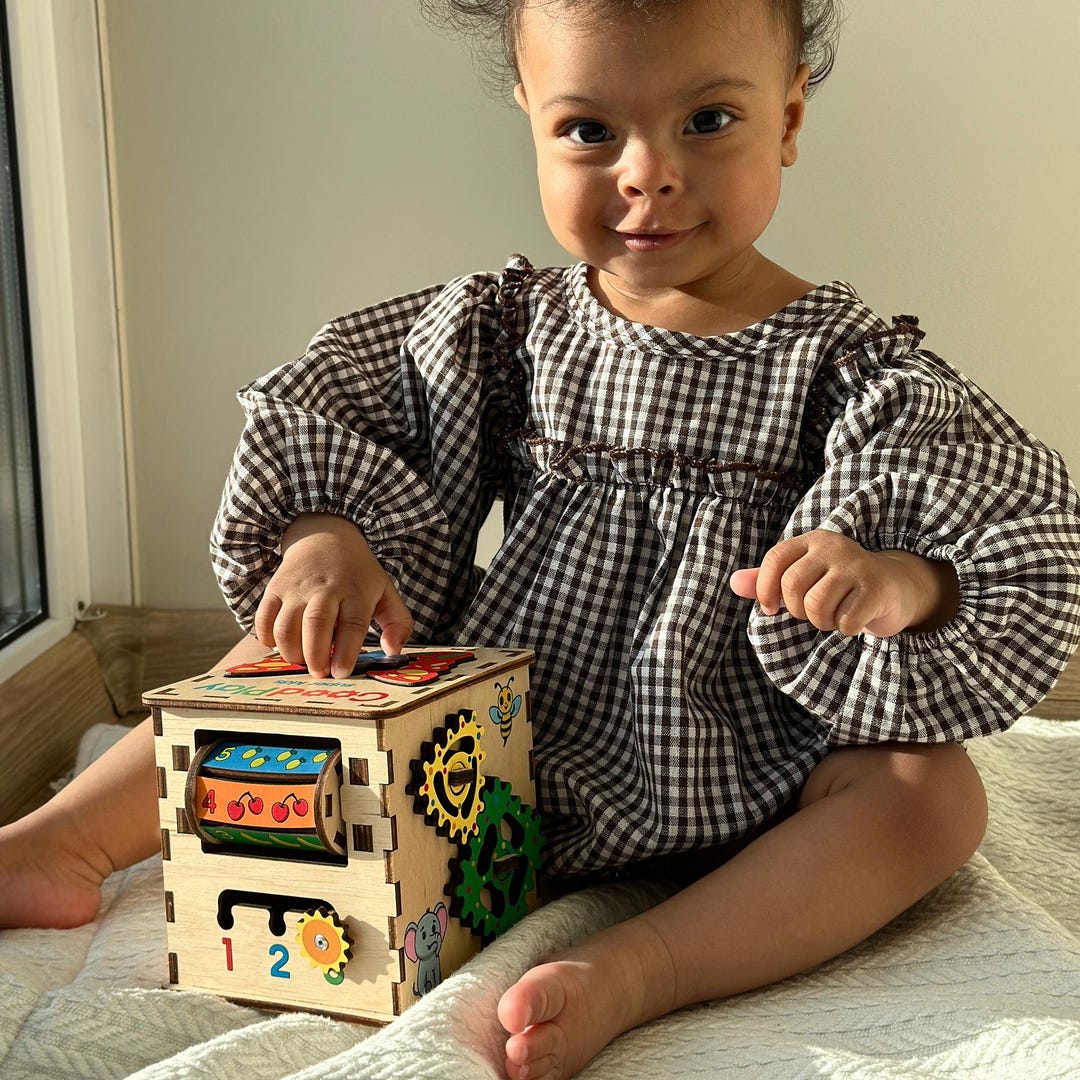 Busy Cube, Baby Sensory Box, One Year Old Birthday Gift, Montessori ...