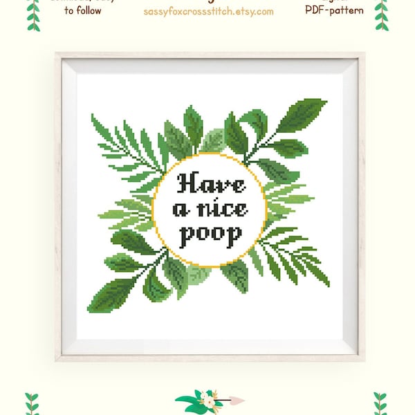 Poop Cross Stitch - Etsy