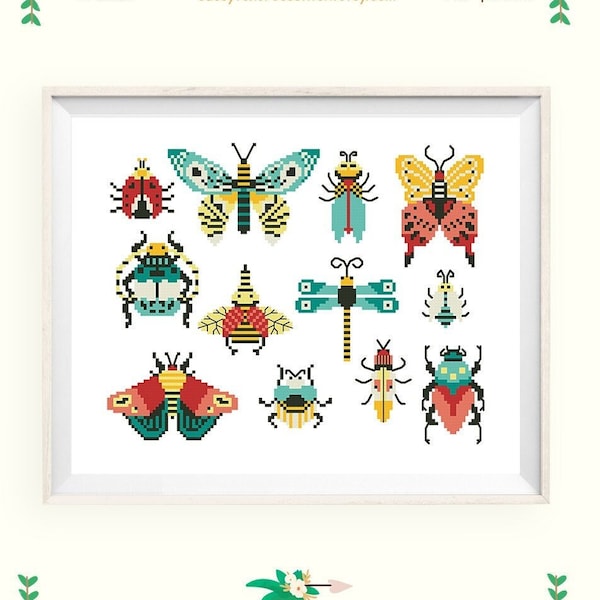 Bug Cross Stitch Pattern - Etsy