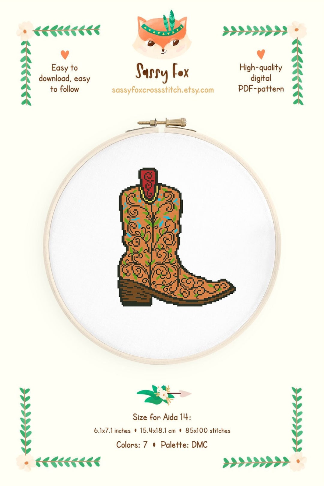 Cowboy Boot Stitching Patterns