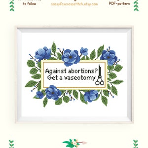 Reproductive Rights Cross Stitch Pattern. Against Abortions - Etsy