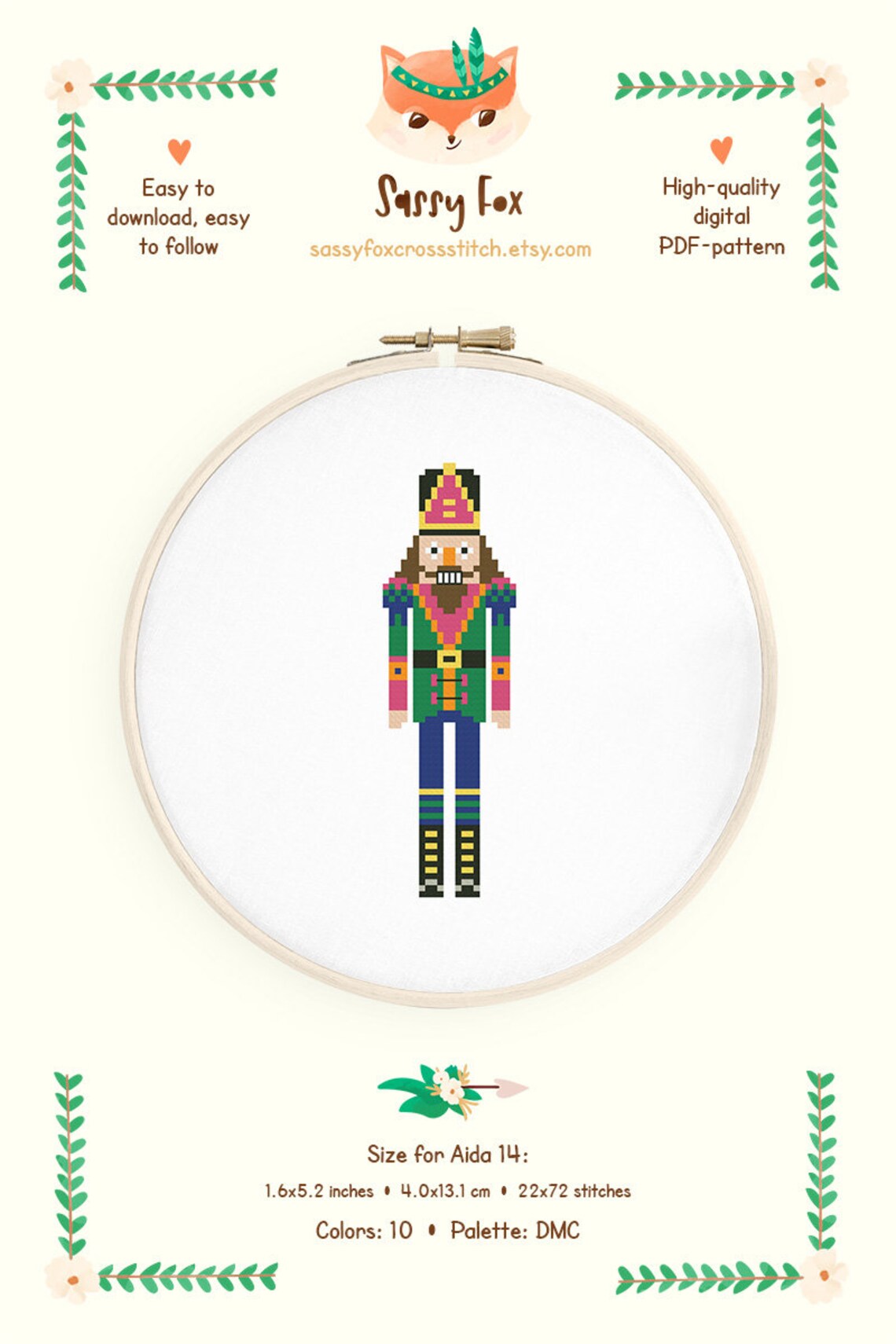 Nutcracker Cross Stitch Pattern. Christmas Toy Chart. Instant - Etsy