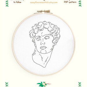 Greek Man Cross Stitch Pattern. Antique Greek Sculpture. - Etsy
