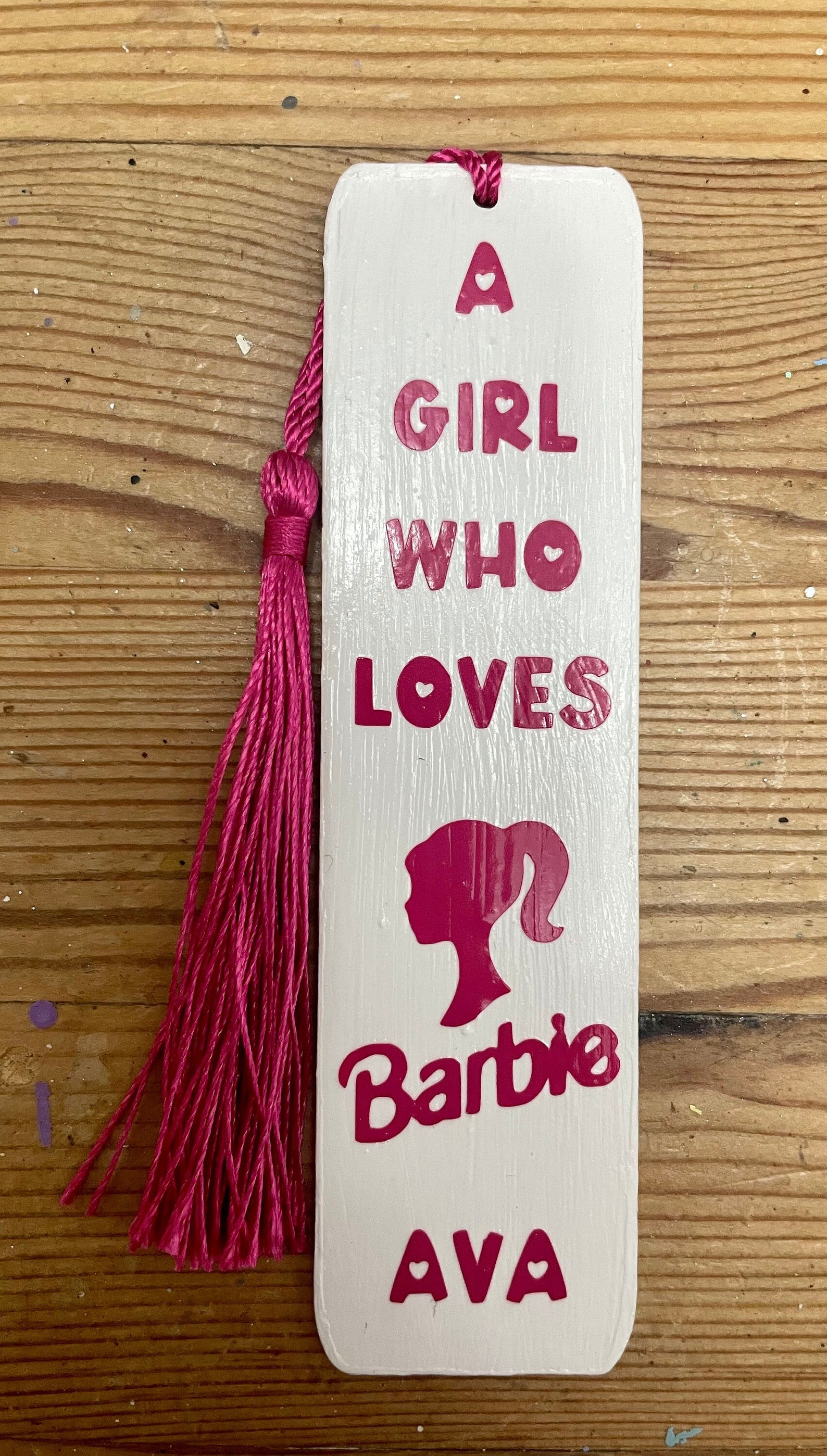 Barbie Bookmark - Personalised Bookmark - Childrens Bookmark - Handmade ...