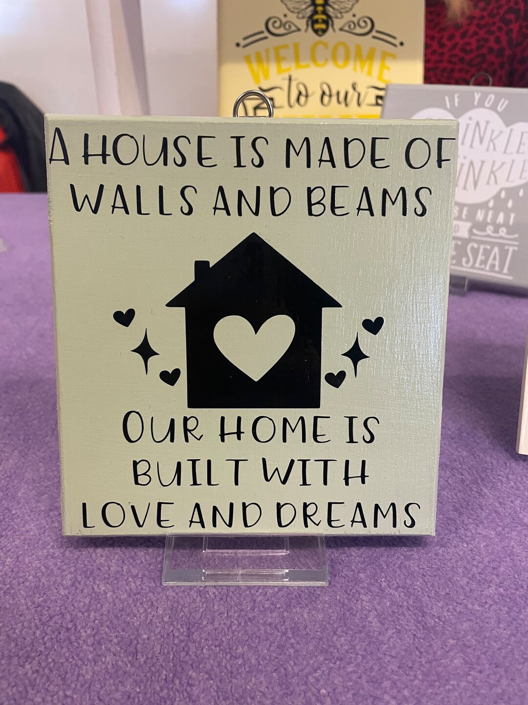 Home Wall Plaque - Wooden Home Plaque - A House is Made of Walls and ...