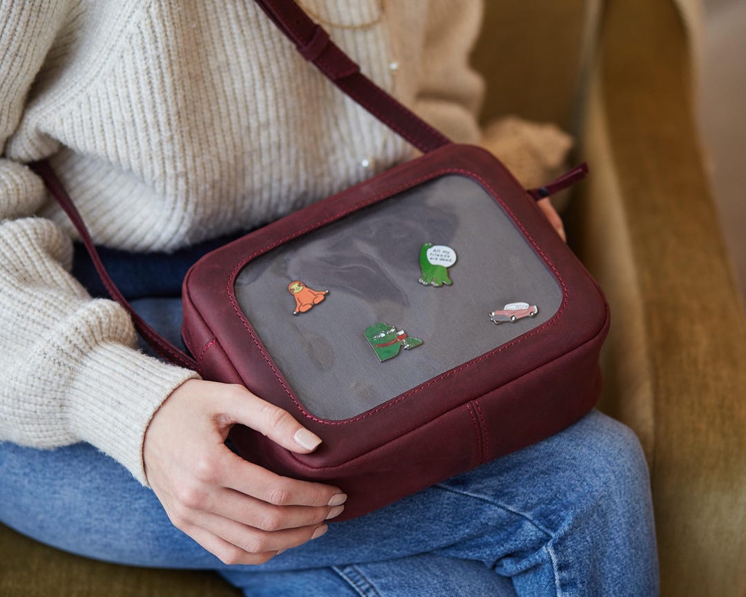 Ita Bag, Leather Crossbody Pin Bag, Mini Cross Body Bag With Pin ...