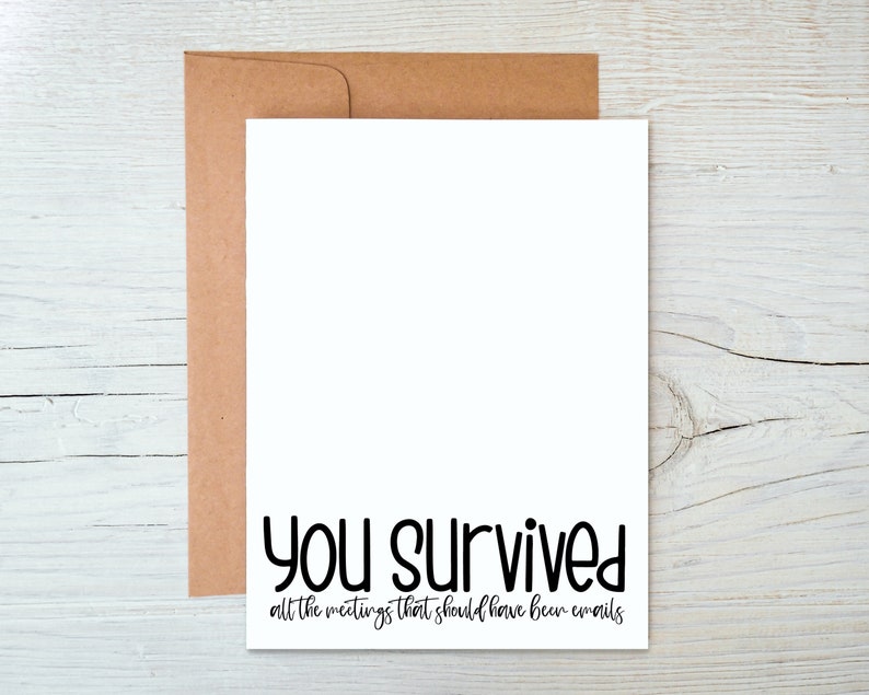 Funny Retirement Card You Survived Printable Download Card - Etsy
