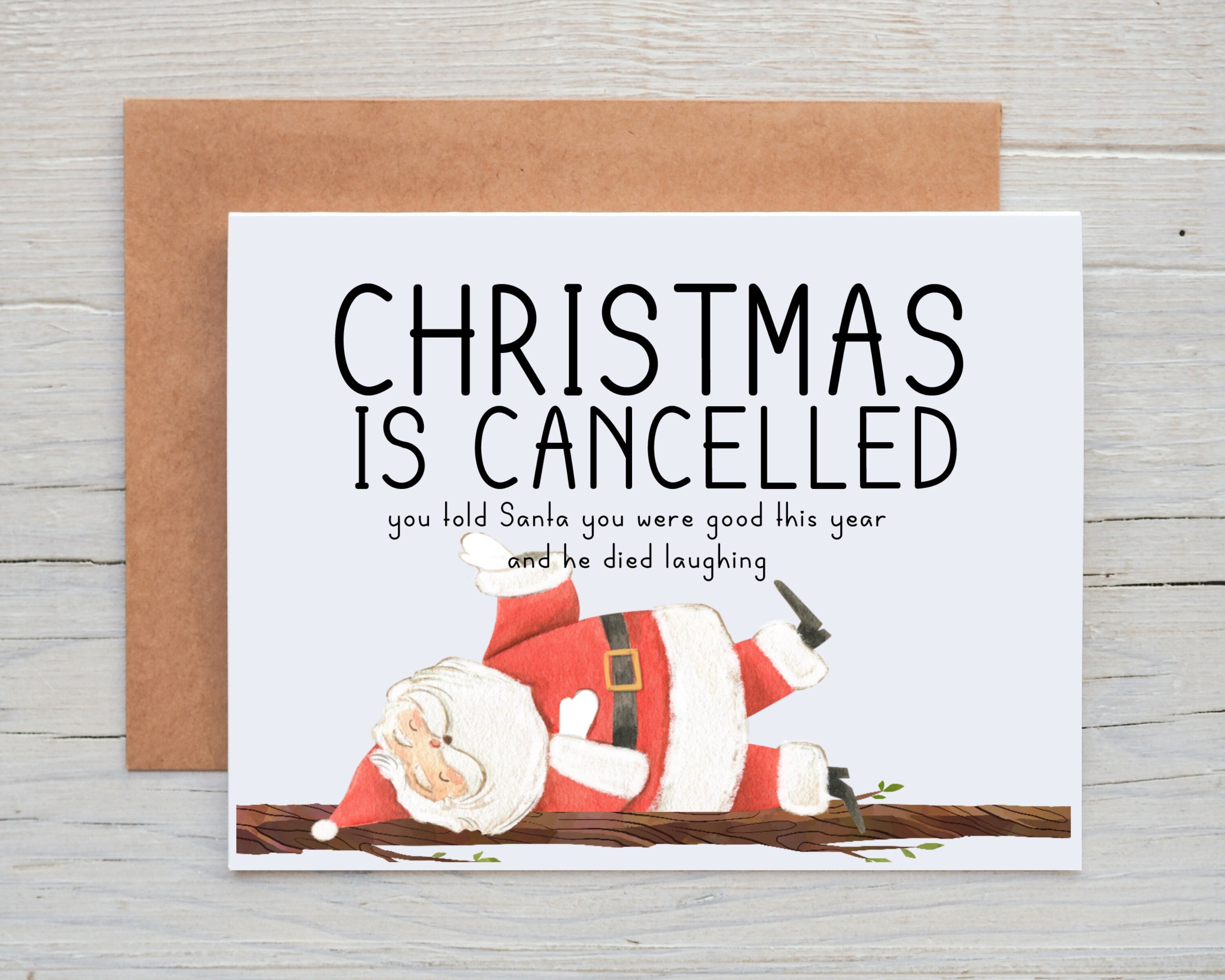 Funny Christmas Card Christmas is Cancelled Printable - Etsy UK