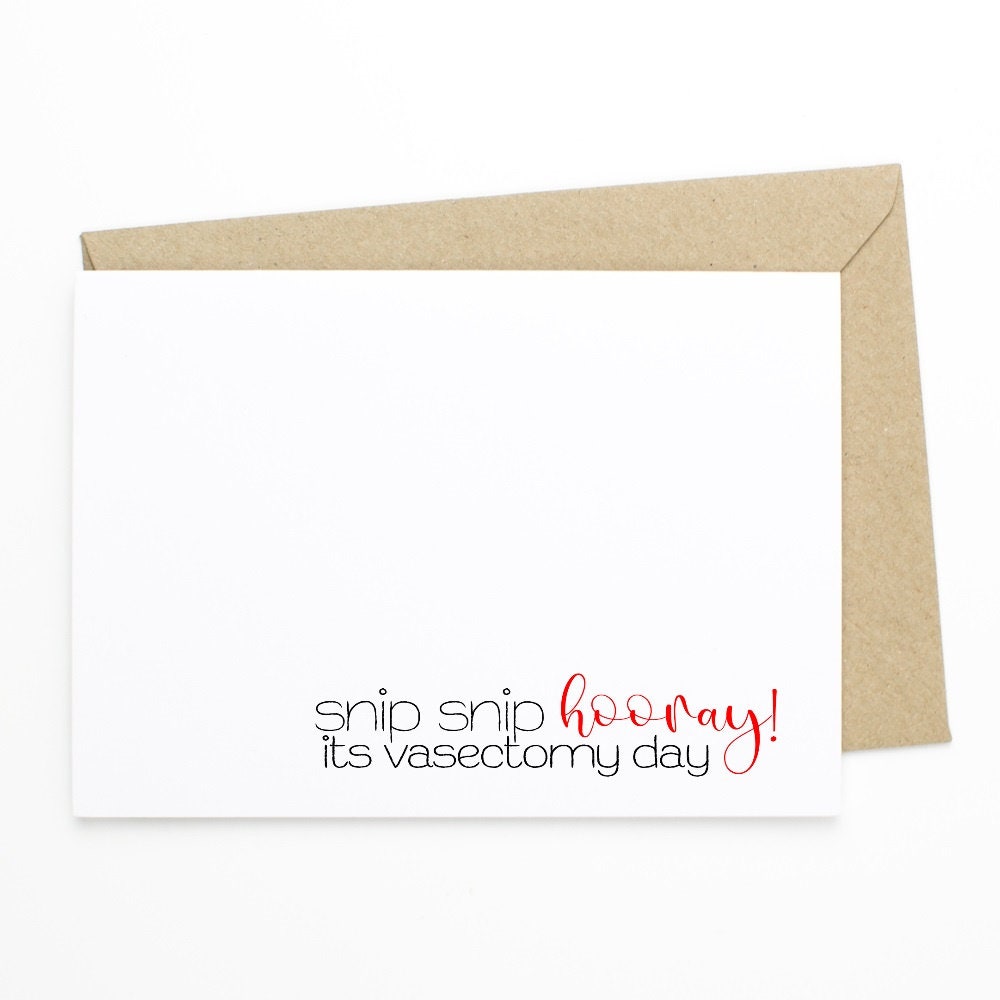 Funny Vasectomy Card Snip Snip Hooray Printable Download Card - Etsy