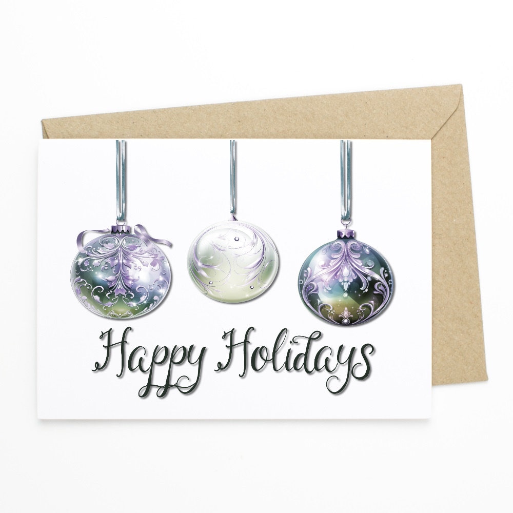 Christmas Card Happy Holidays Printable Download Card 2 - Etsy