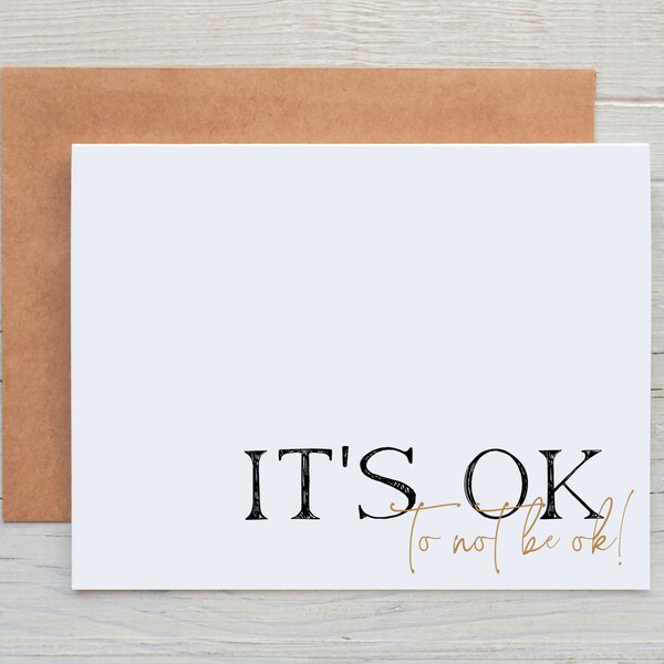 It Will Be Ok Card - Etsy