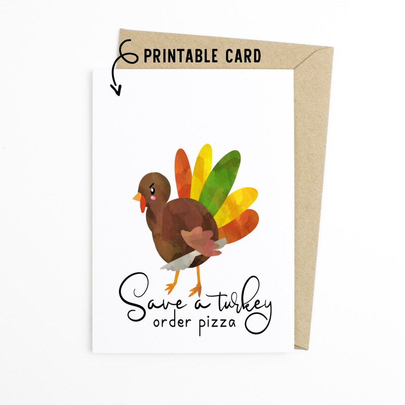 Turkey Card - Etsy