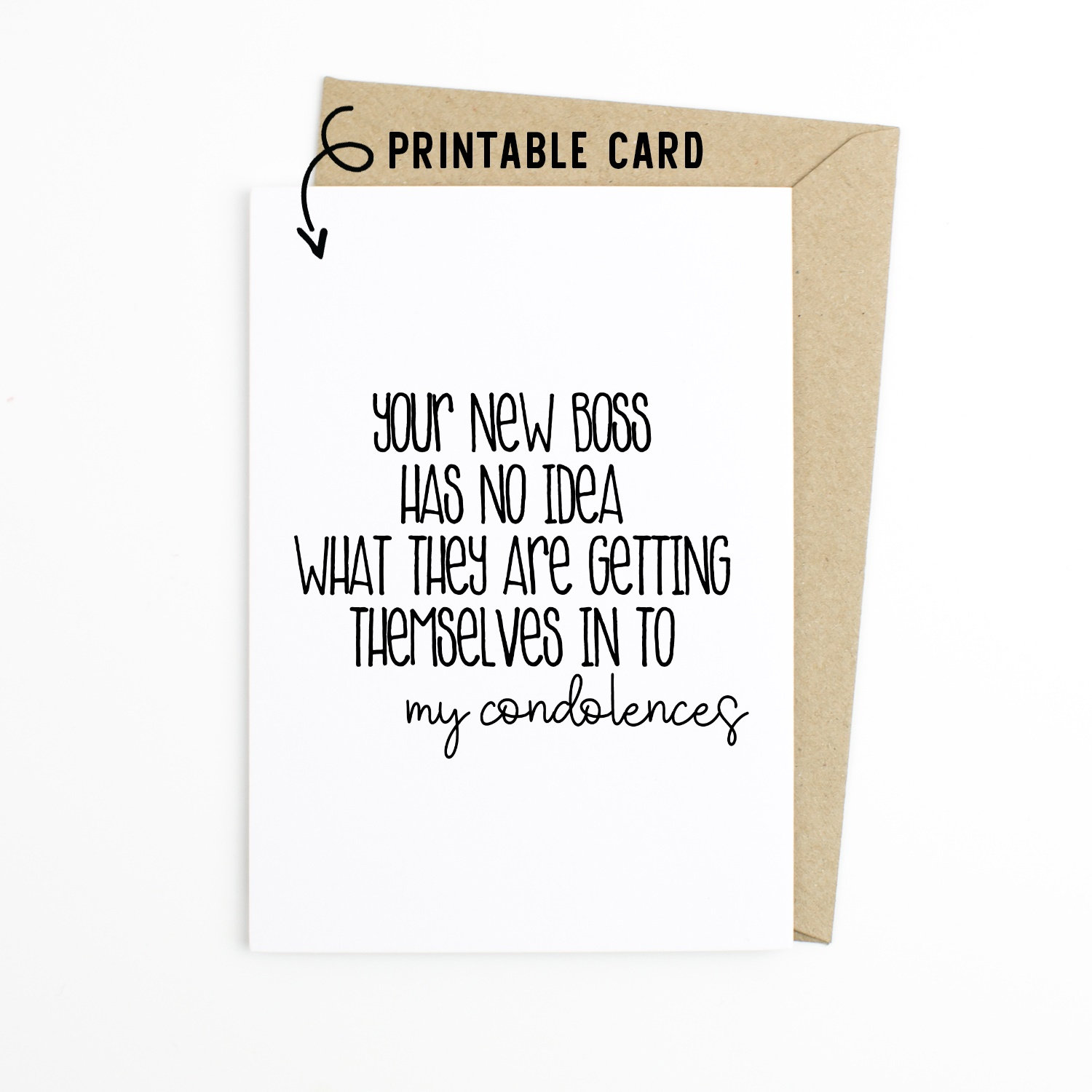 Funny Retirement New Job Card Your New Boss Has No Idea Printable ...