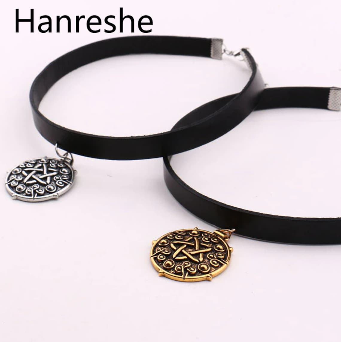 Yennefer Medallion HANRESHE Witcher 3 Medallion Leather Choker Necklace ...