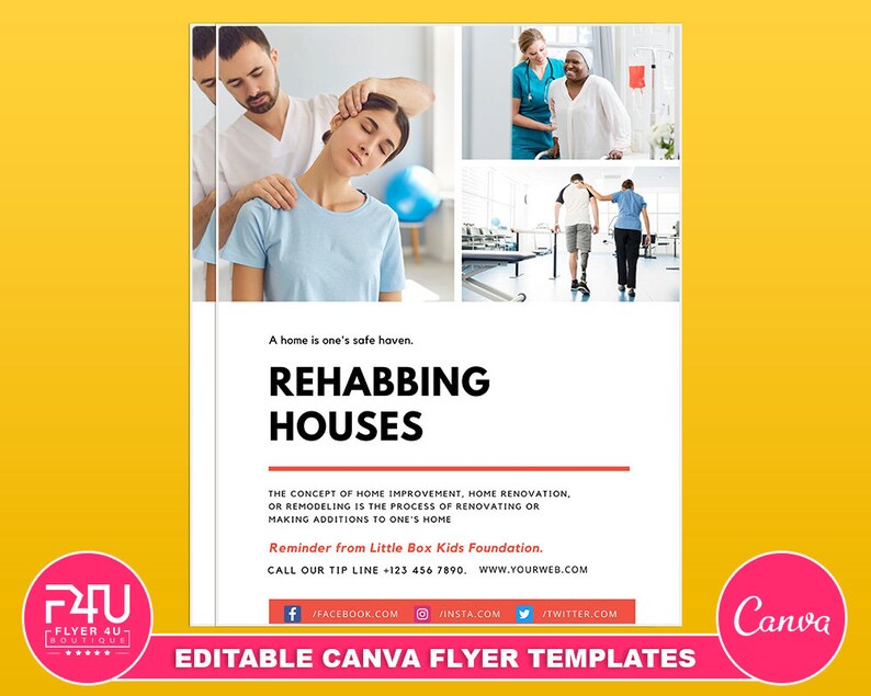 Rehabbing Houses Flyer, DIY Canva Rehabbing Houses Flyer Template 2022 ...
