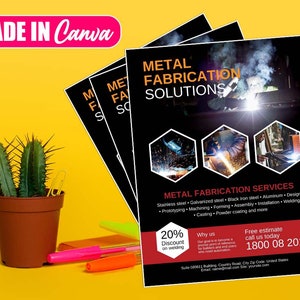 Metal Work Service Flyer, DIY Canva Metal Work Service Flyer 2022 ...