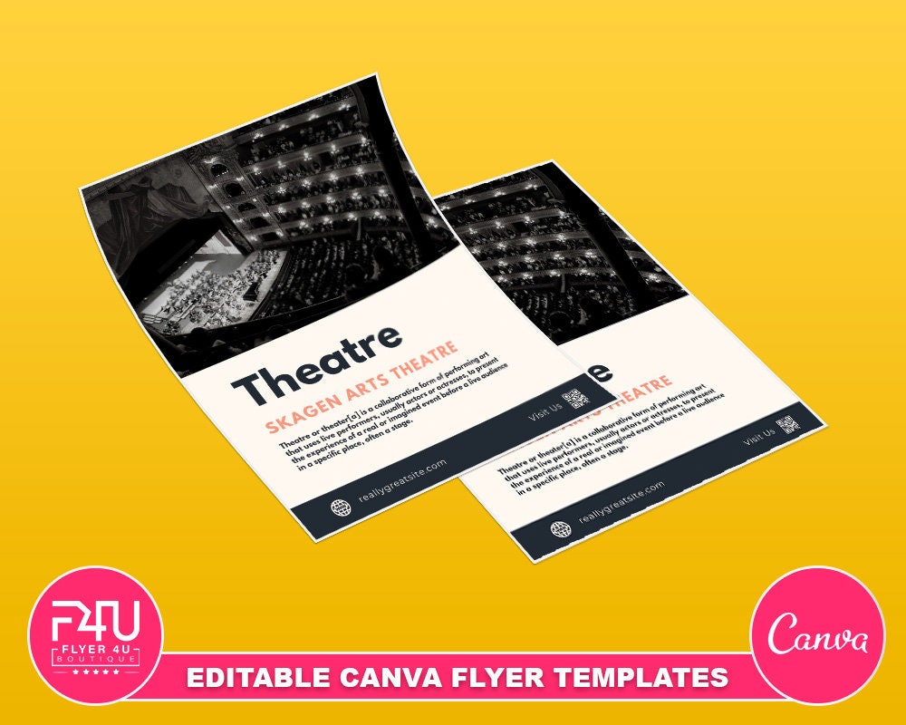 Theatre Flyer DIY Canva Theatre Flyer Editable Canva US - Etsy