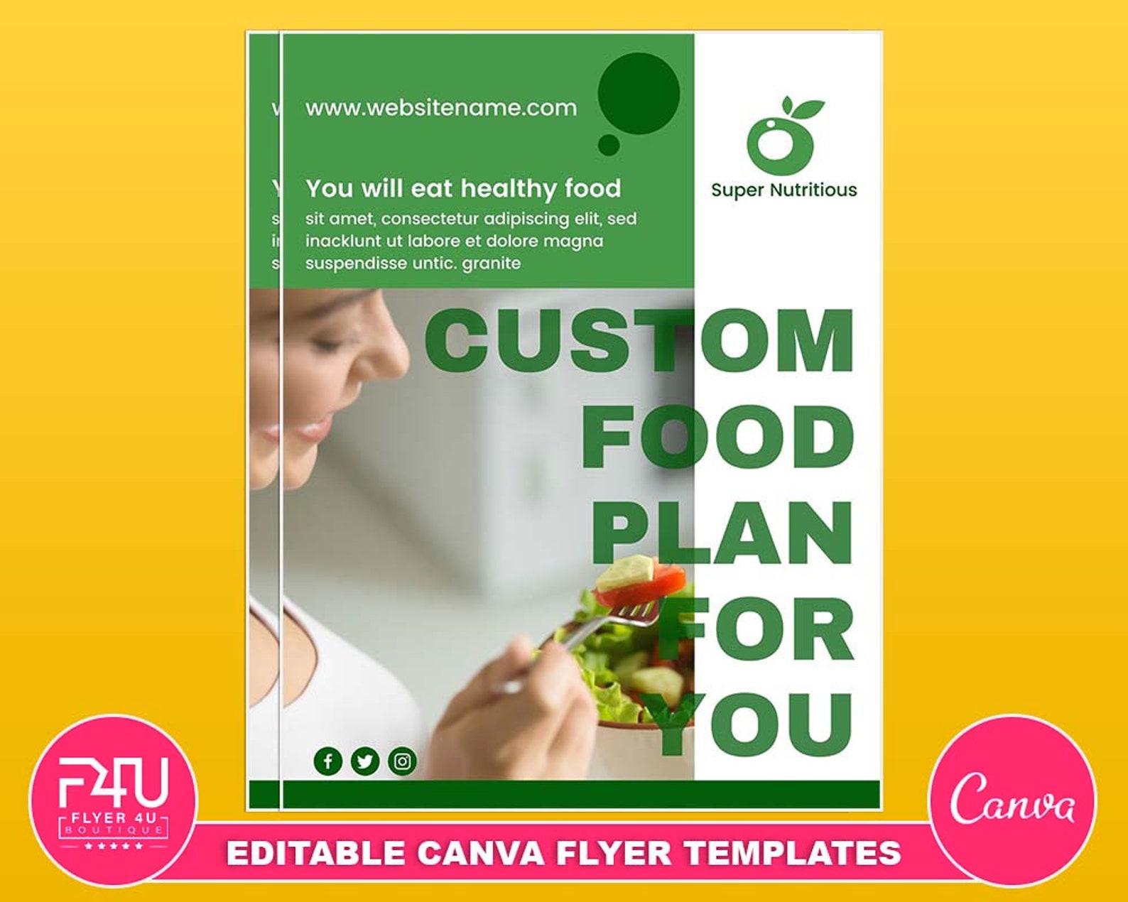 Dietitian Services Flyer DIY Canva Dietitian Services Flyer | Etsy