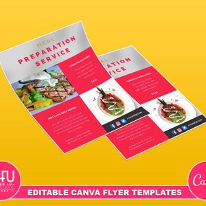 Meal Preparation Service Flyer, DIY Canva Meal Preparation Service ...