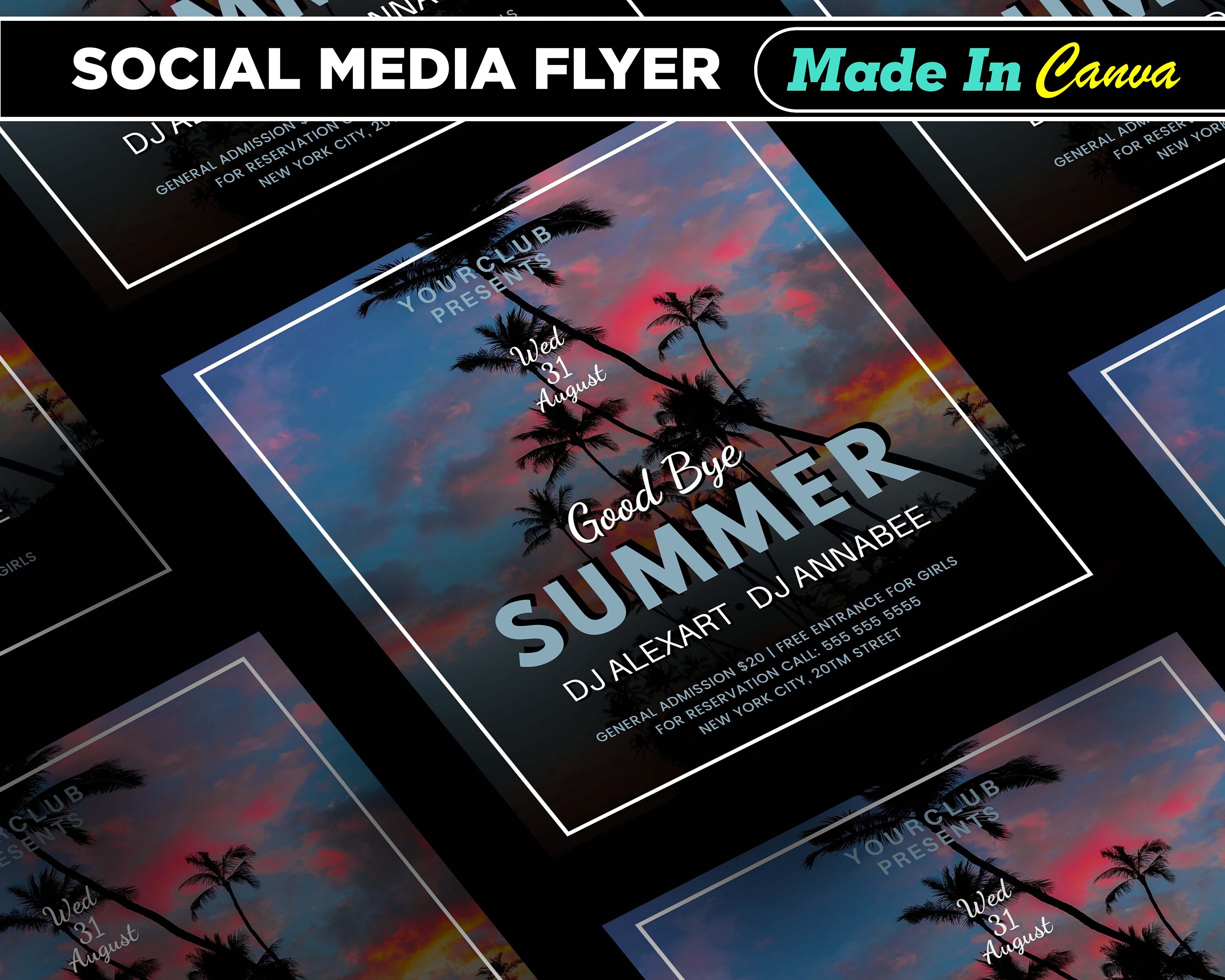 Goodbye Summer Flyer, DIY Canva Goodbye Summer Flyer Template 2022 ...
