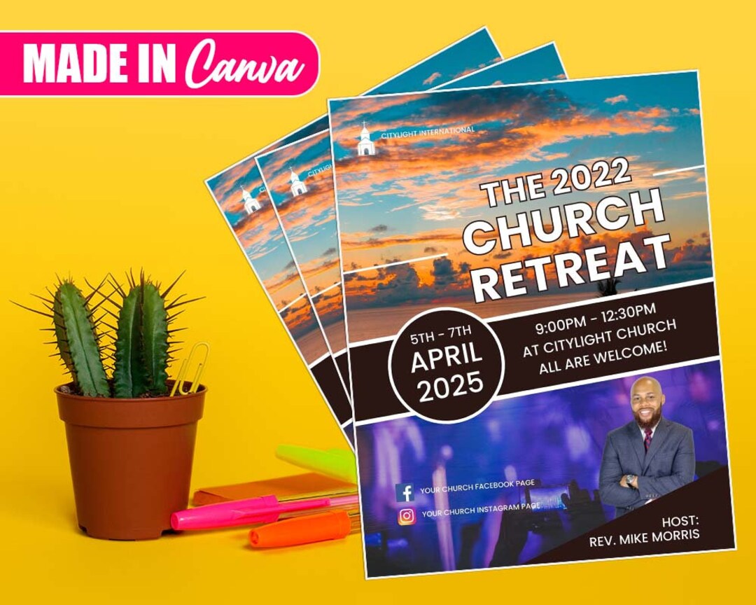 Retreat Yourself Flyer, DIY Canva Retreat Yourself Flyer 2022, Editable ...