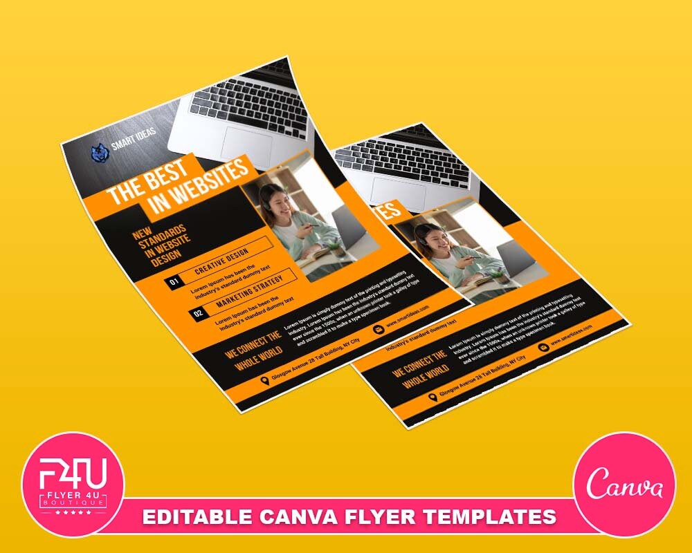 Website Developer Flyer DIY Canva Website Developer Flyer - Etsy