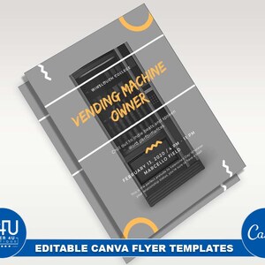 Vending Machine Flyer DIY Canva Vending Machine Template - Etsy