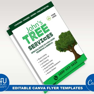 Tree Service Flyer DIY Canva Tree Service Flyer Template | Etsy
