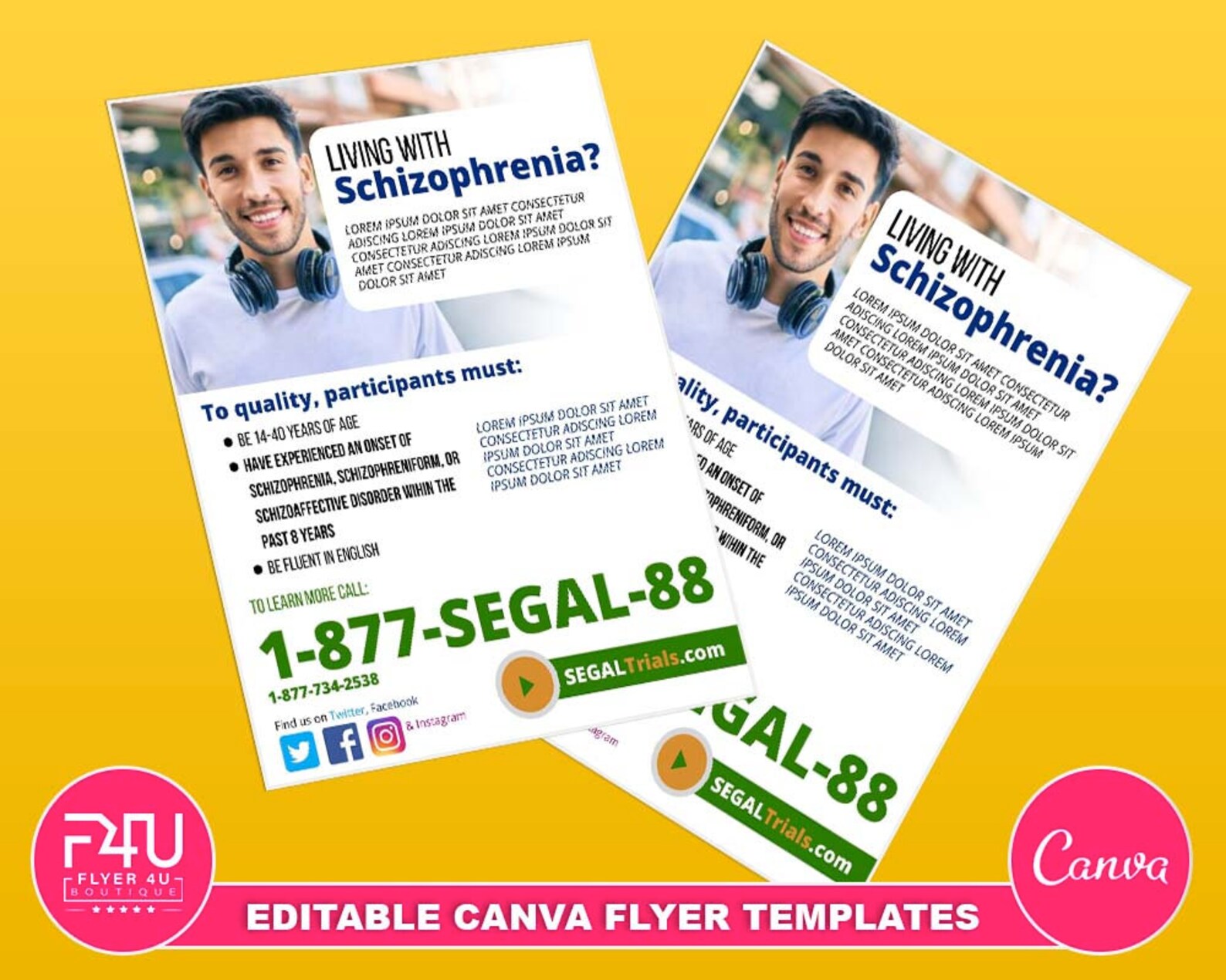 Clinical Trial Flyer, DIY Canva Clinical Trial Templates, Editable ...