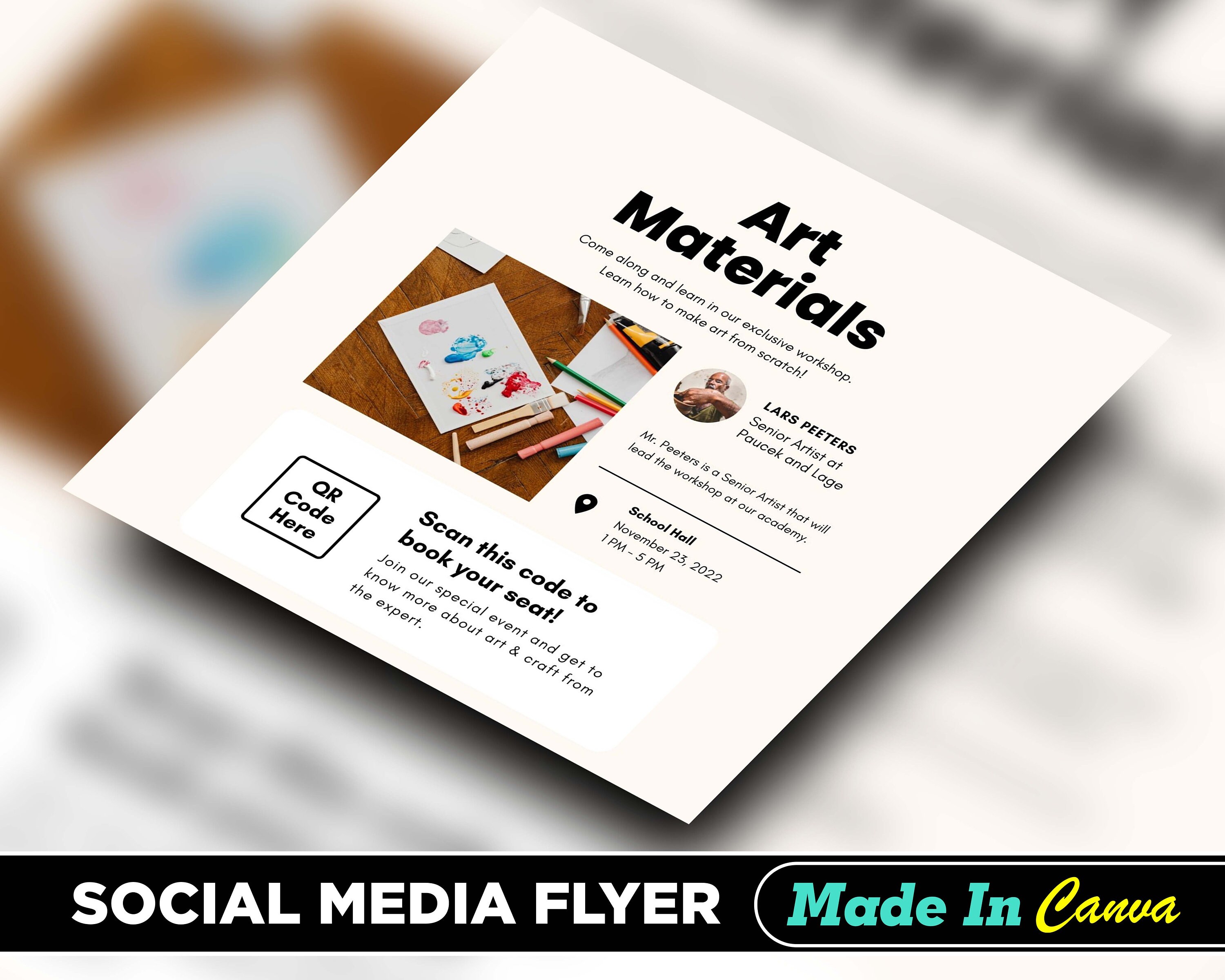 Art Materials Flyer DIY Canva Art Materials Flyer Template - Etsy