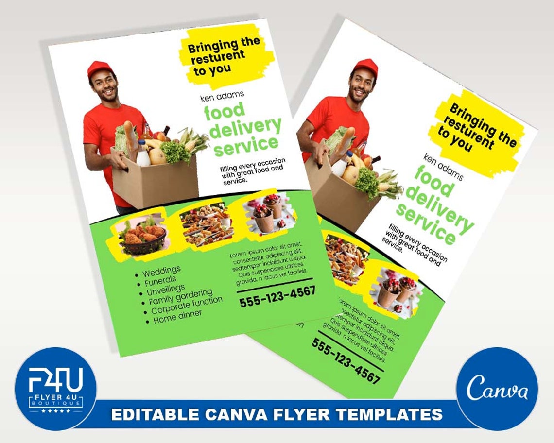 Delivery Service Flyer DIY Canva Delivery Business Flyer - Etsy