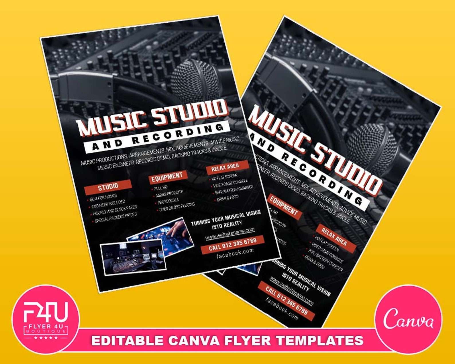 Studio Flyers DIY Canva Studio Flyers Editable Canva US | Etsy