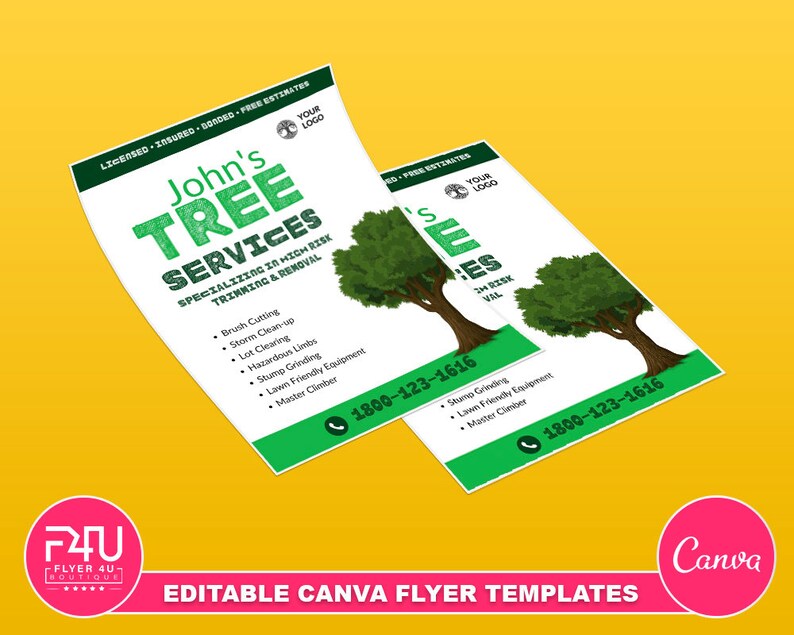 Tree Service Flyer, DIY Canva Tree Service Flyer Template 2022 ...