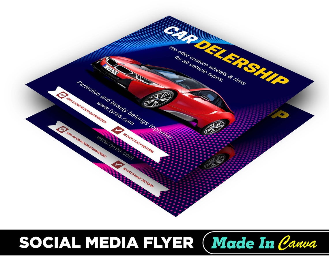Car Dealership Flyer DIY Canva Car Dealership Flyer Template - Etsy