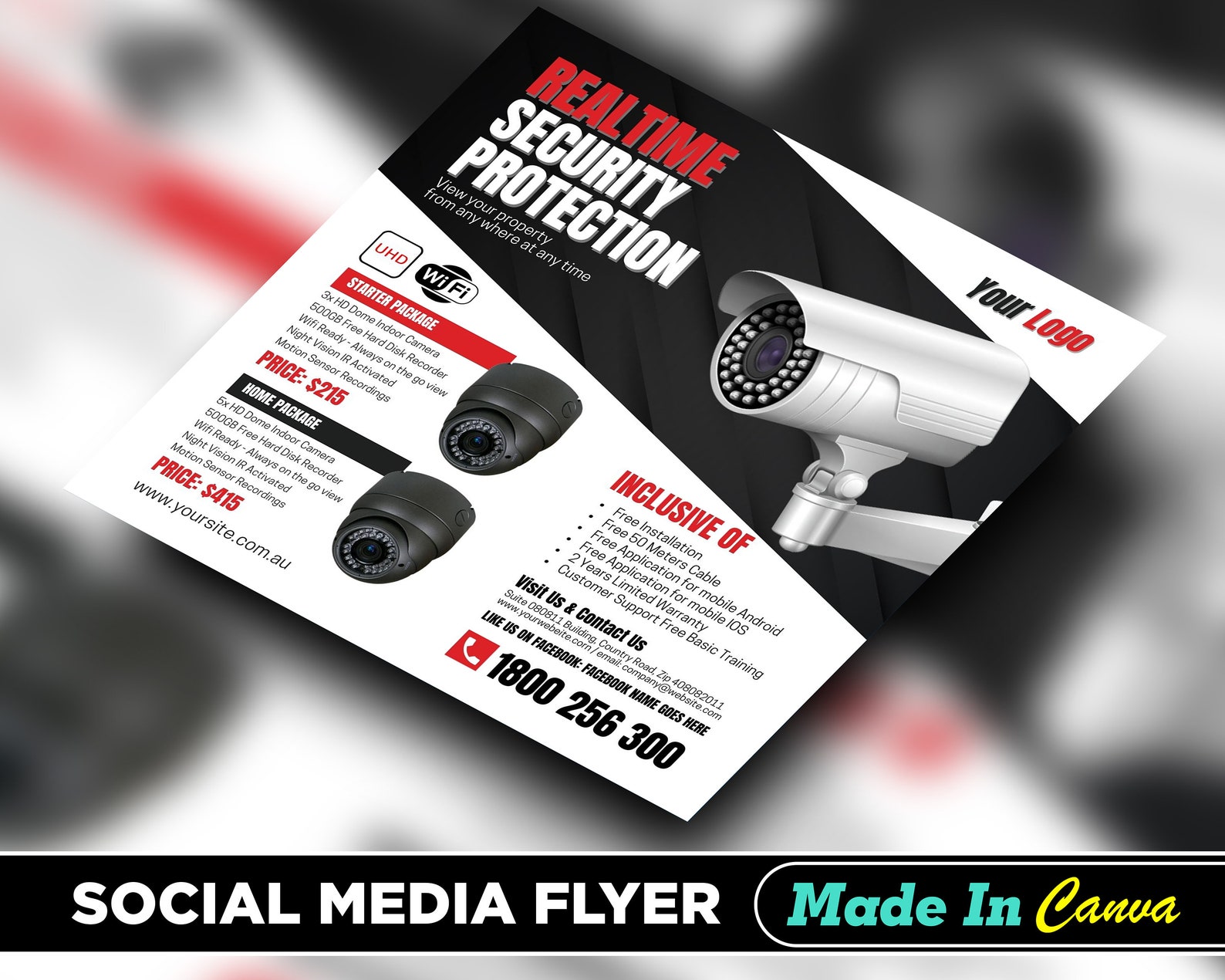 CCTV Camera Flyer DIY CCTV Camera Shop Flyer Template - Etsy