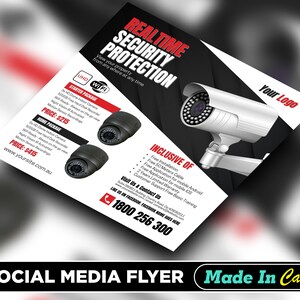 CCTV Camera Flyer, DIY CCTV Camera Shop Flyer Template, Editable Canva ...