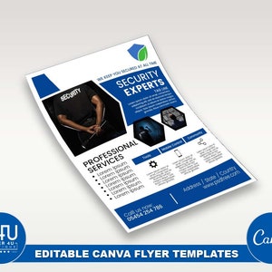 Security Service Flyer DIY Canva Security Service Flyer | Etsy