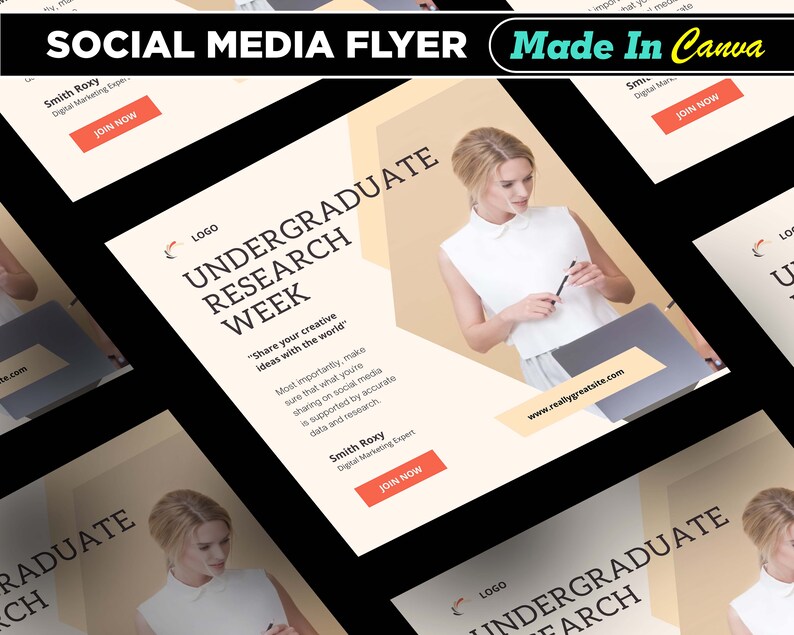 Research Week Flyer DIY Canva Research Week Flyer Template - Etsy