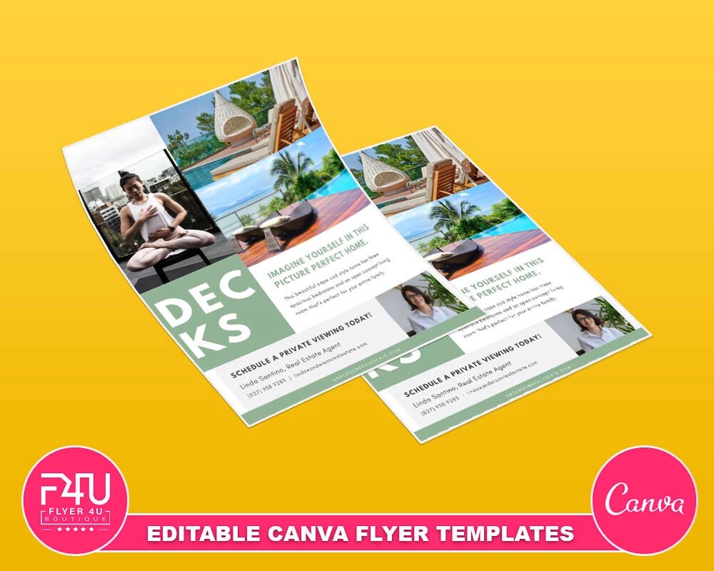 Decks Flyer DIY Canva Decks Flyer Template 2022 Editable - Etsy