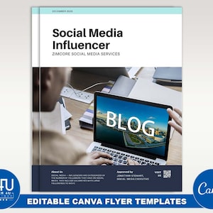 Social Media Influencer Flyer, DIY Canva Social Media Influencer ...
