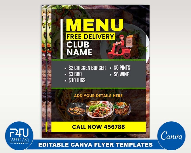 Delivery Service Flyer DIY Canva Delivery Business Flyer - Etsy