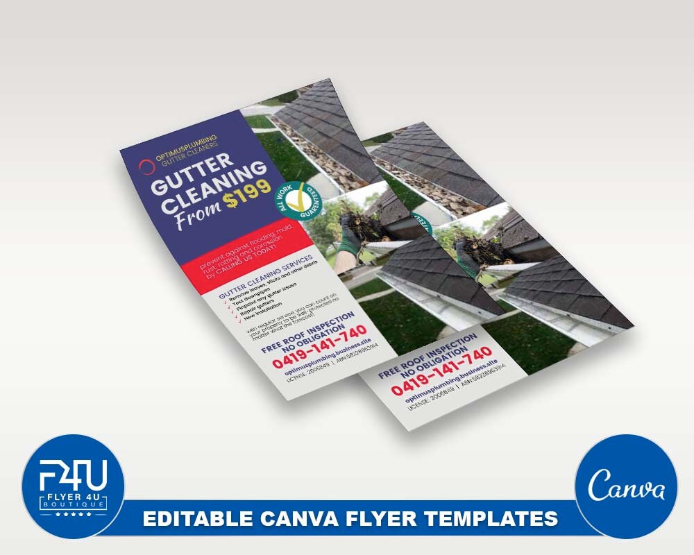 Gutter Cleaning Flyer, DIY Canva Gutter Cleaning Flyer Template 2022 ...
