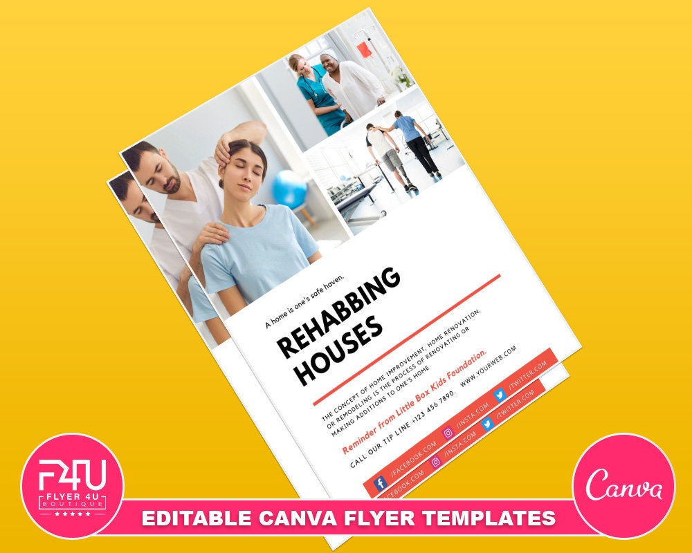 Rehabbing Houses Flyer, DIY Canva Rehabbing Houses Flyer Template 2022 ...