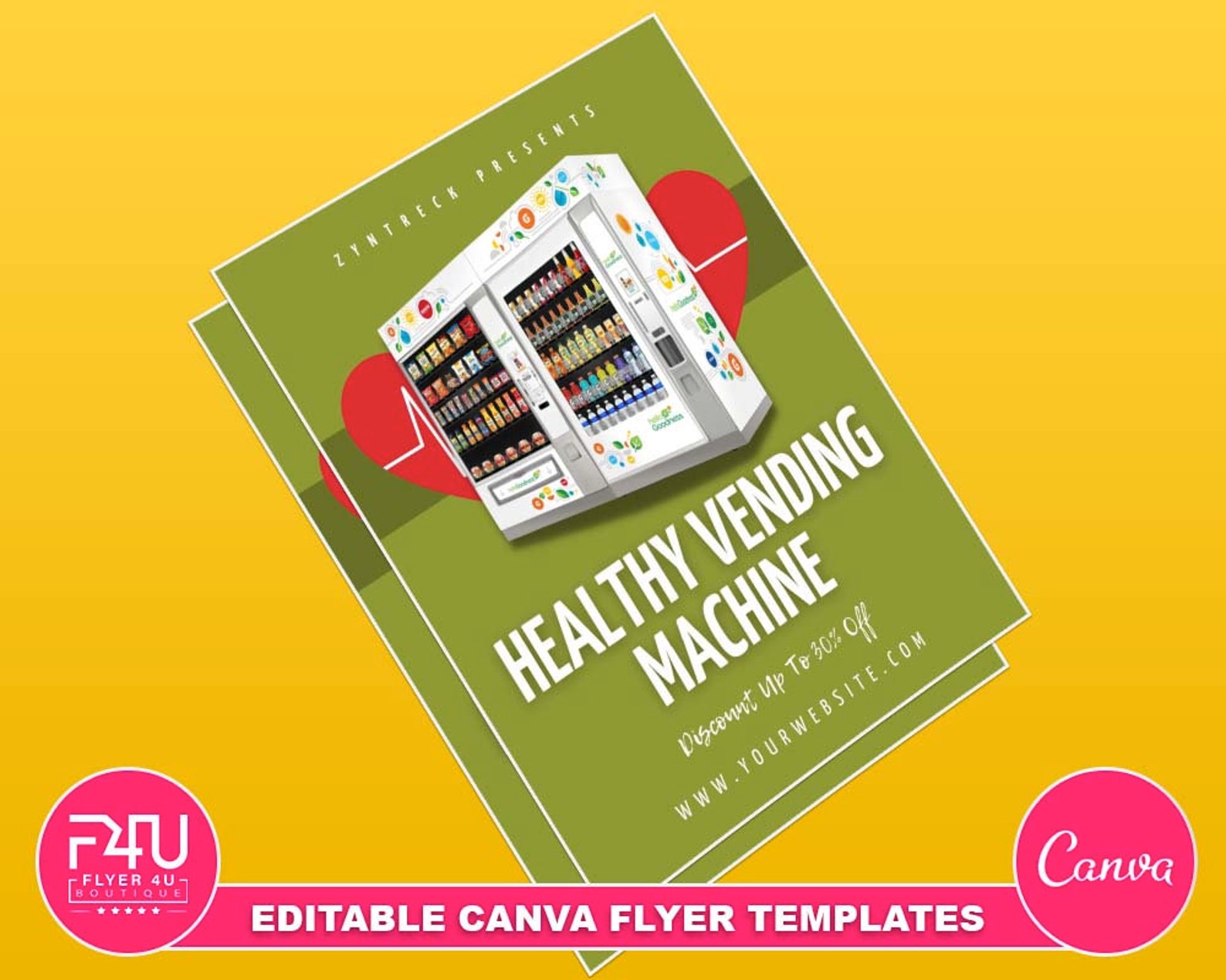 Healthy Vending Machine Flyer, DIY Canva Healthy Vending Machine Flyer ...