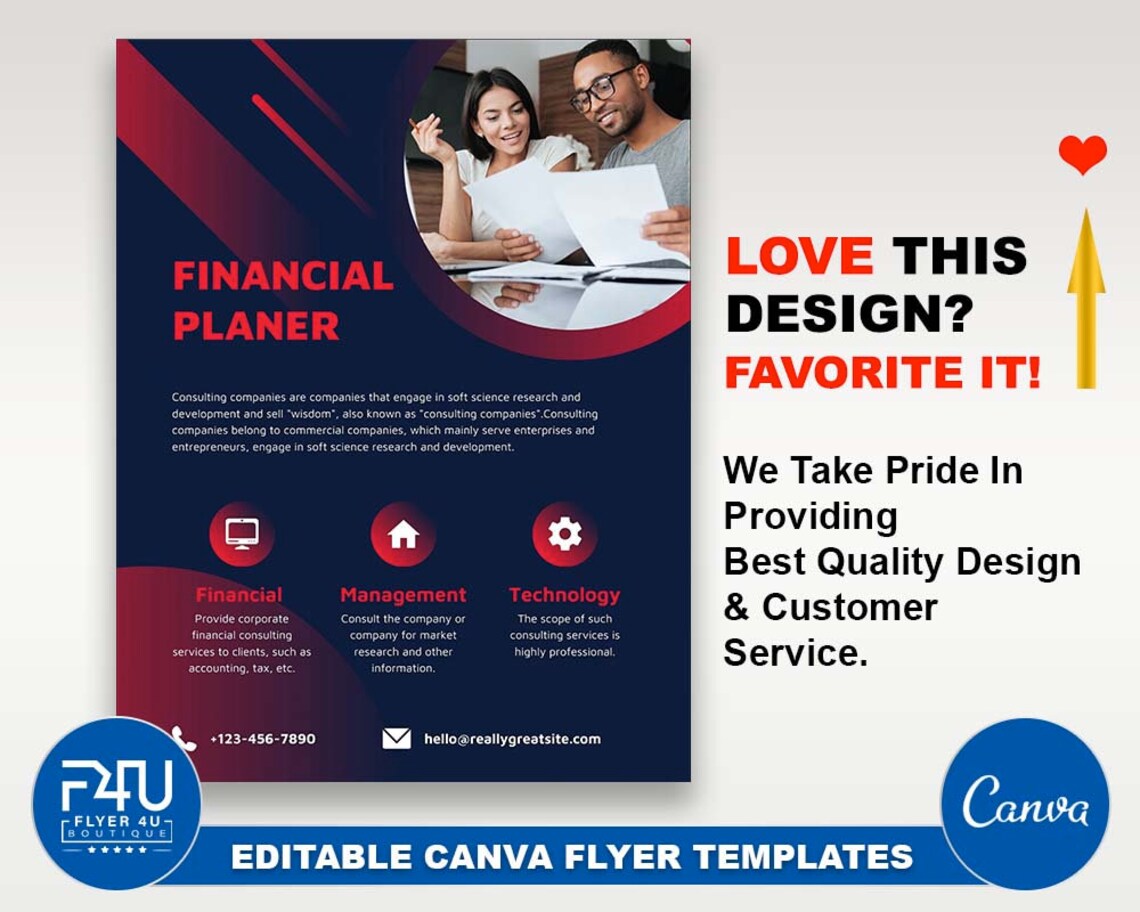 Financial Planer Flyer DIY Financial Planer Writer Flyer | Etsy